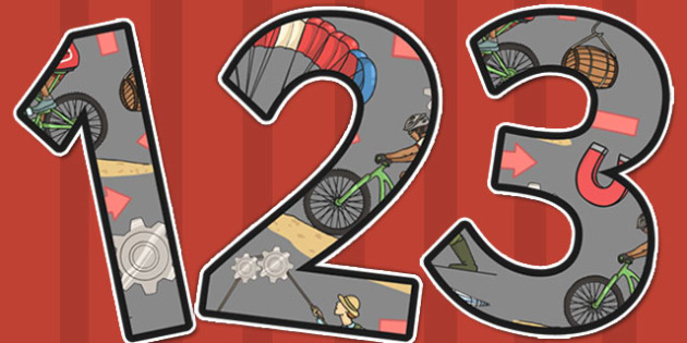 Forces and Magnets Themed Display Numbers (teacher made)