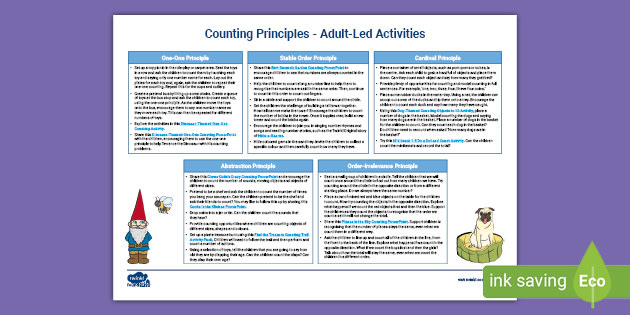 EYFS Principles of Counting - Adult-Led Activities