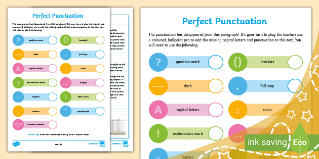 Perfect Punctuation (Ages 9 - 11) (teacher made)