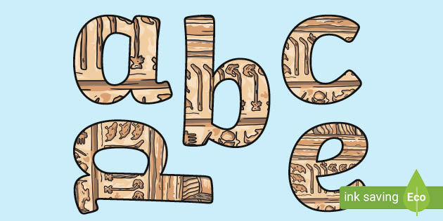 FREE! - Ancient Civilizations Lowercase Display Lettering