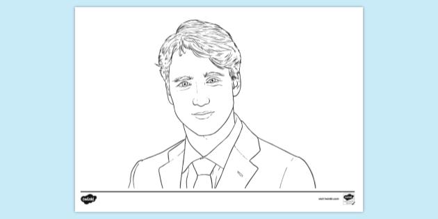 FREE! - Justin Trudeau Colouring Sheet (teacher made)