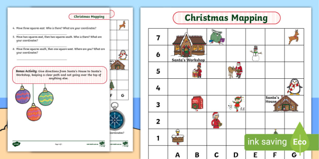 Christmas Mapping Activity