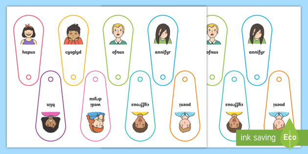 Ourselves Emotion Fans Welsh (Teacher-Made)