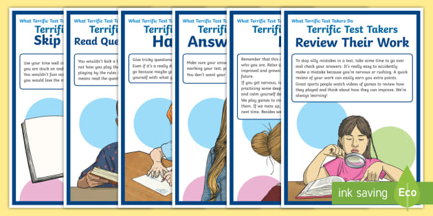 What Terrific Test Takers Do Display Posters (teacher made)