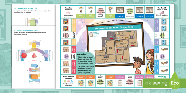 The Great Shape Race - Story Board Game (teacher made)