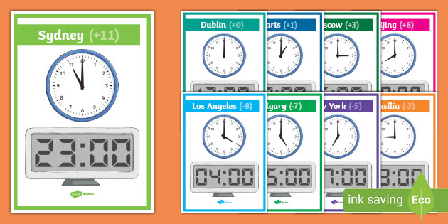 ROI International Time Zone A4 Display Poster (teacher made)