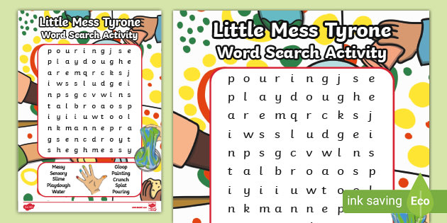 FREE! - Little Mess Tyrone Word Search | Twinkl