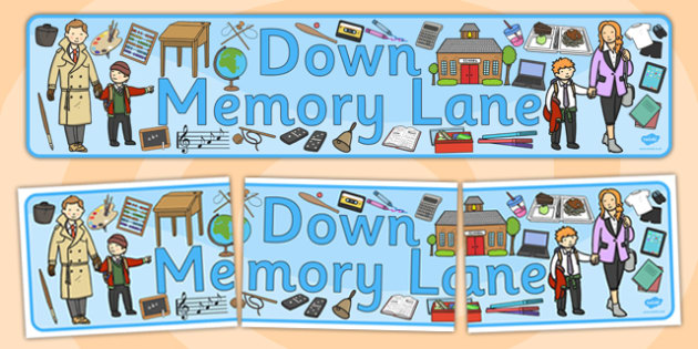 Down Memory Lane Banner - memory lane, banner display, display