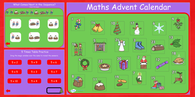 Maths Advent Calendar Flipchart