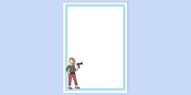 FREE! - Hairdresser Page Border | Page Border (teacher made)