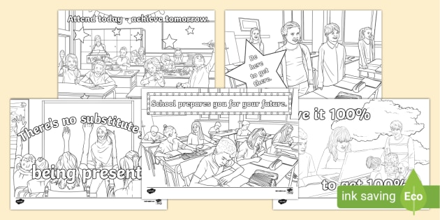 Positive Attendance Mindfulness Colouring (teacher made)