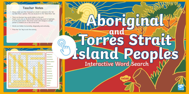 Aboriginal and Torres Strait Islander Peoples Interactive Word Search