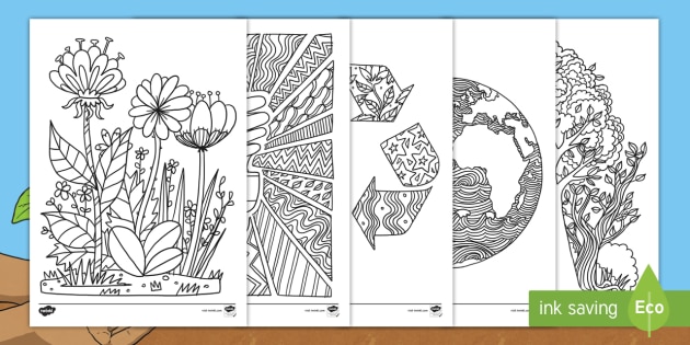 Earth Day Mindfulness Colouring Pages English/Mandarin Chinese - Earth Day