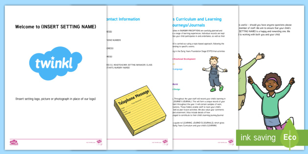 EYFS Transition Information Booklet for New Starters- home visits