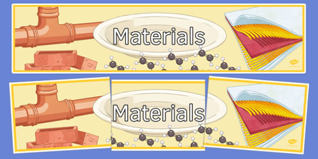 Materials Display Banner (teacher made)