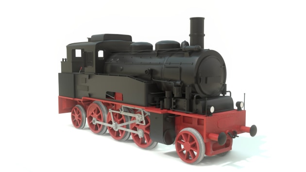 FREE! - Steam Train Augmented Reality (AR) Quick Look Model Educational