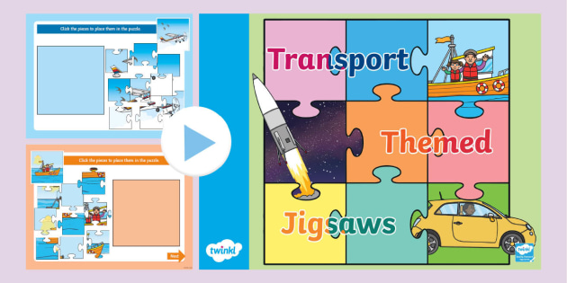 Transport-Themed Jigsaw PowerPoint (teacher made)