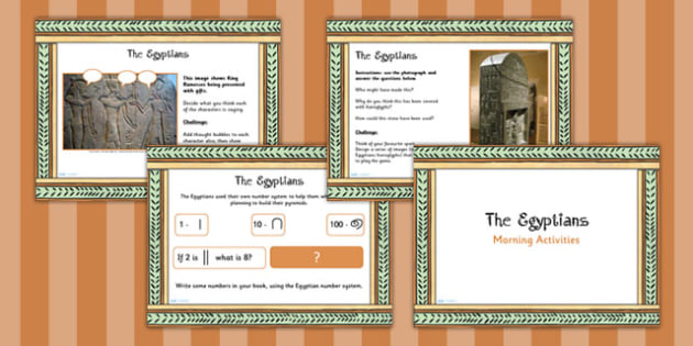 1 Week Egyptian Topic Morning Activities UKS2 - ancient egypt