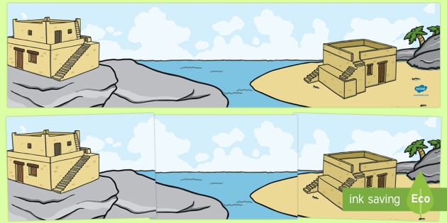 The Wise Man and The Foolish Man Diorama Background