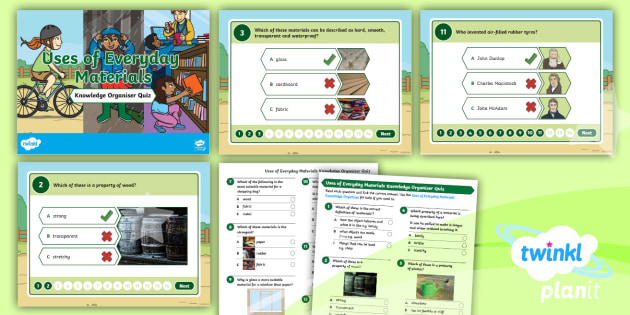 Retrieval Practice: Science: Uses of Everyday Materials: Y2 Knowledge