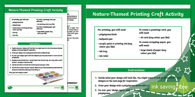Nature-Themed Printing Craft Activity