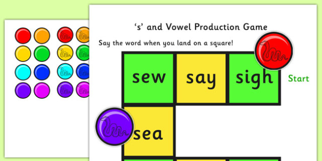 s and Vowel Production Game - ESL Pronunciation Game