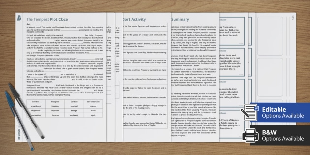 The Tempest Plot Diagram
