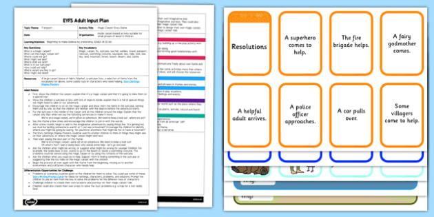 EYFS Magic Carpet Story Game Adult Input Plan and Resource Pack