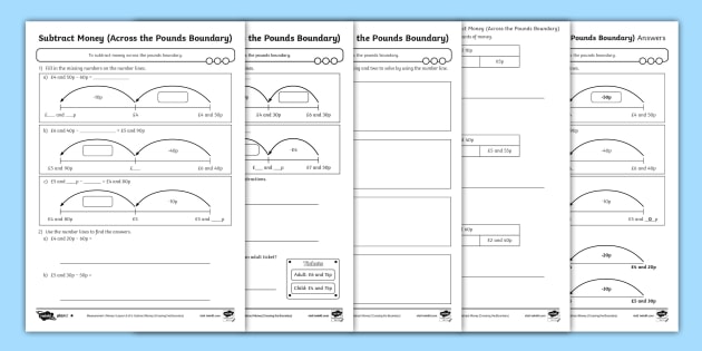 👉 Y3 Money Subtract Money PlanIt Maths Differentiated Activity Sheet