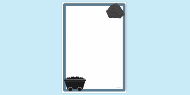 FREE! - Coal Truck Symbol Page Border | Page Borders | Twinkl