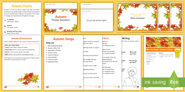 Elderly Care - Autumn Resource Pack (teacher made)