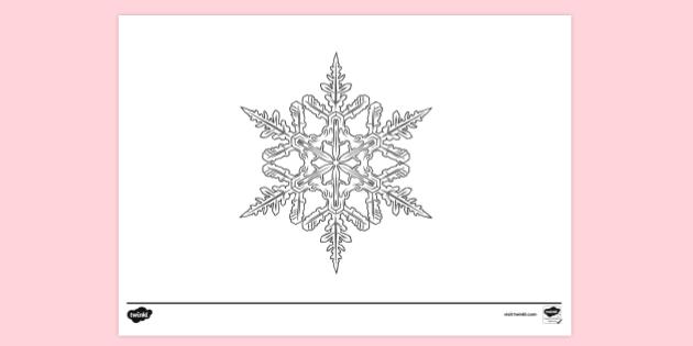 FREE! - Crystal Snowflake Colouring Sheet | Colouring Sheets