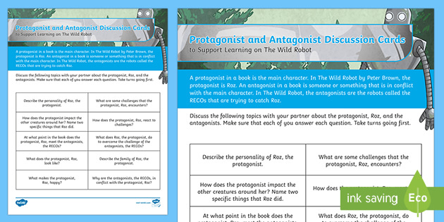 Protagonist and Antagonist Discussion Cards to Support Learning on The Wild