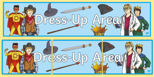 Dress-Up Area Display Banner (teacher made)