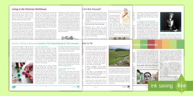 Weird and Wonderful Reading Comprehensions Bundle