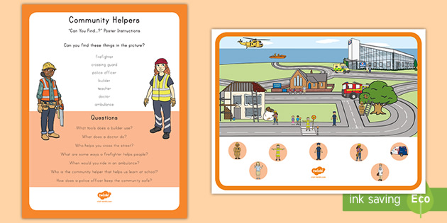 Community Helpers Can You Find? Picture Activity