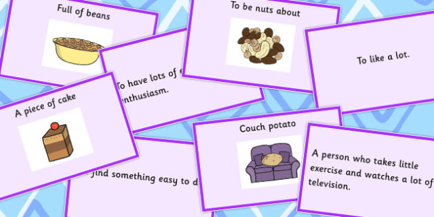 Food Idioms Matching Cards (teacher made)