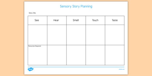 Sensory Story Planning Frame