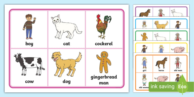 Gingerbread Man Bingo and Lotto Game (teacher made)