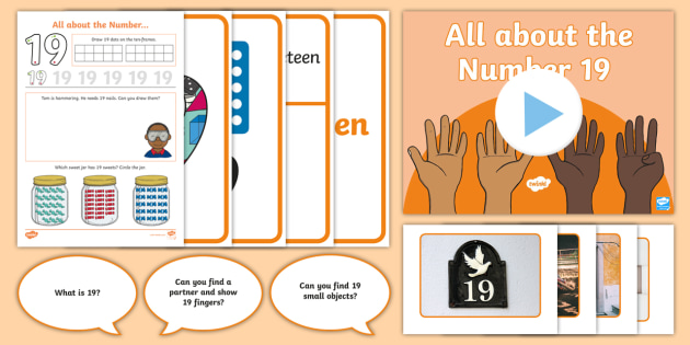 All About Number 19 Resource Pack (teacher made)