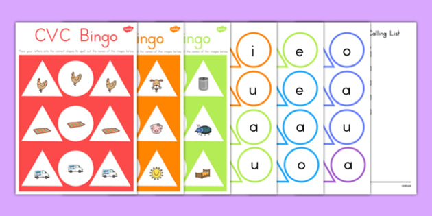 CVC Bingo Game (teacher made)