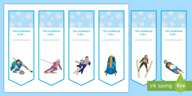 Winter Sports Bookmarks