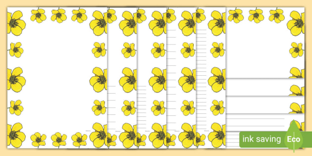 👉 Buttercup Themed Page Border Pack - (Teacher-Made)