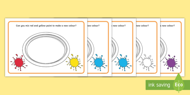 Finger Painting Mixing Colour Activity Mat