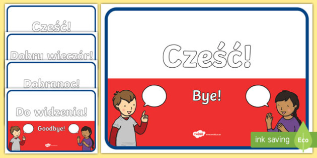 Polish Greetings A4 Display Poster (teacher made)