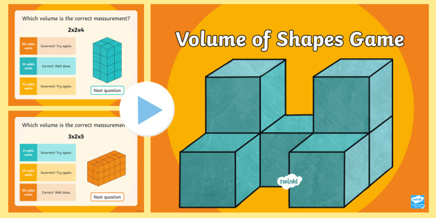 * NEW * Volume of Shapes PowerPoint Game - volume, cube, cubic, rectangular
