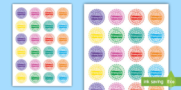 👉 French Reward Stickers - Primary Resources