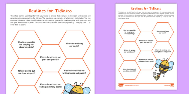 Managing My Class | Keeping Our Classroom Tidy Activity