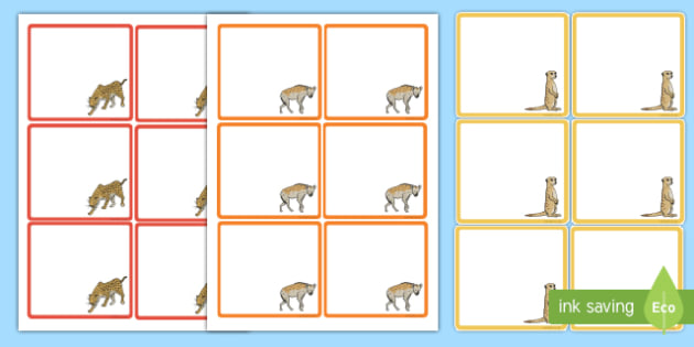 Safari Animal Height Chart Name Labels (Teacher-Made)