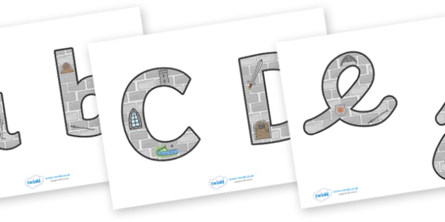 Castles & Knights Display Lettering & Symbols (Images) - Display